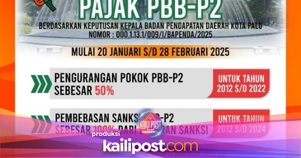 Pemkot Palu Luncurkan Program Relaksasi Pajak PBB-P2 - KAILIPOST