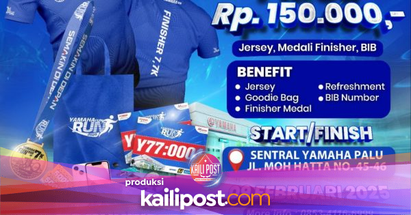 Yamaha Fun Run 2025 di Palu, Banyak Hadiah Menarik Menanti! - KAILIPOST