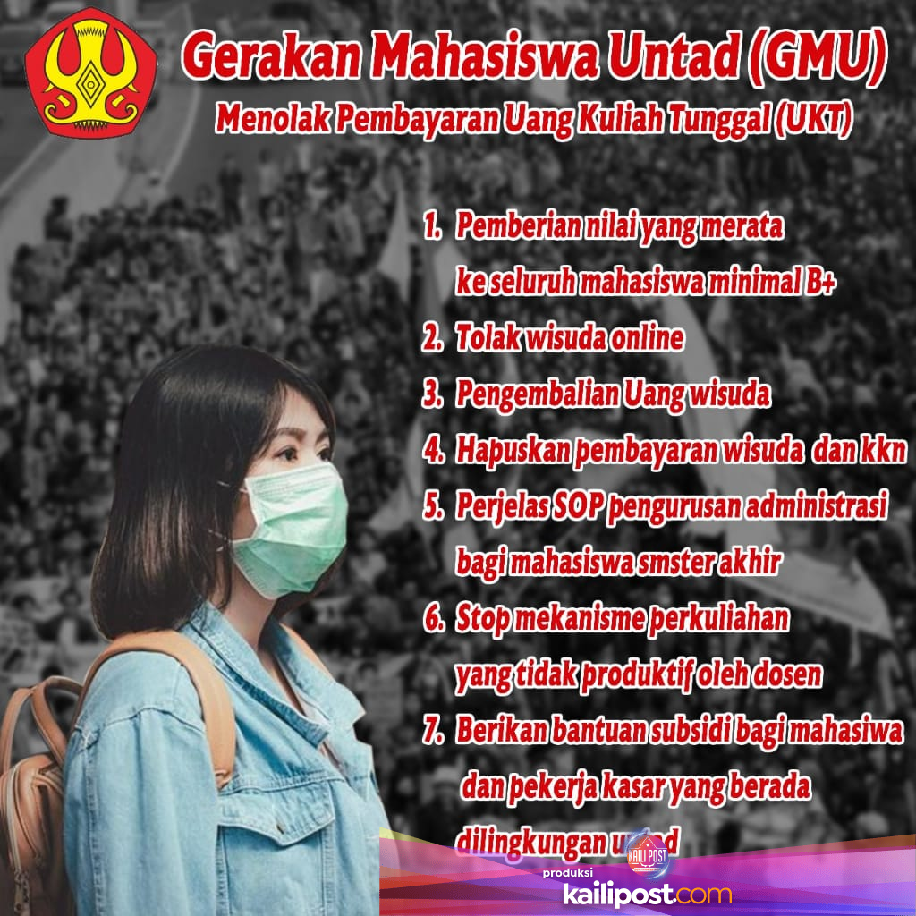 Berita Malam: Gerakan Mahasiswa Untad (GMU) Tolak Pembayaran UKT di Tengah Pandemi - KAILIPOST