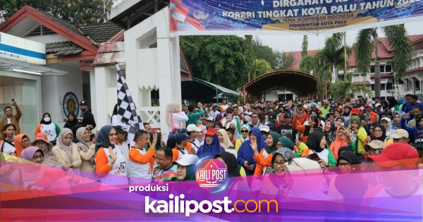 Wali Kota Palu Lepas Gerak Jalan Santai Peringati HUT KORPRI ke-52 Tahun 2023 - KAILIPOST